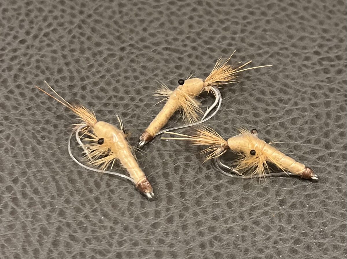 Saltwater Shrimp Fly Size 4 Tan 3 Pack - Ames Fly Fishing