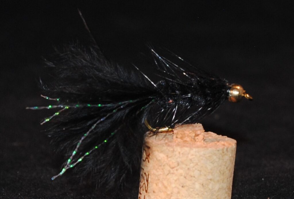 Woolly Bugger Bead Head Streamer Black Size 8 Half Dozen (6) - Ames Fly ...