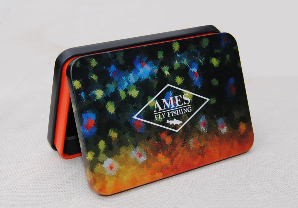 Mini Tin Silicone Fly Box Brook Trout - Ames Fly Fishing